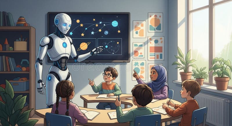 Friendly Humanoid Robot Teaching Diverse Children about Space and the ...