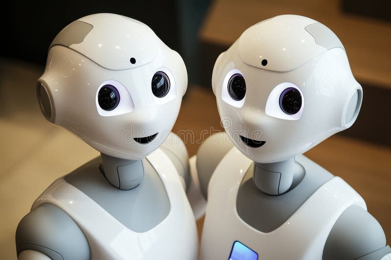 Friendly Humanoid Robots Interacting Together in a Modern Indoor ... Friendly Humanoid Robots Interacting Together in a Modern Indoor ...
