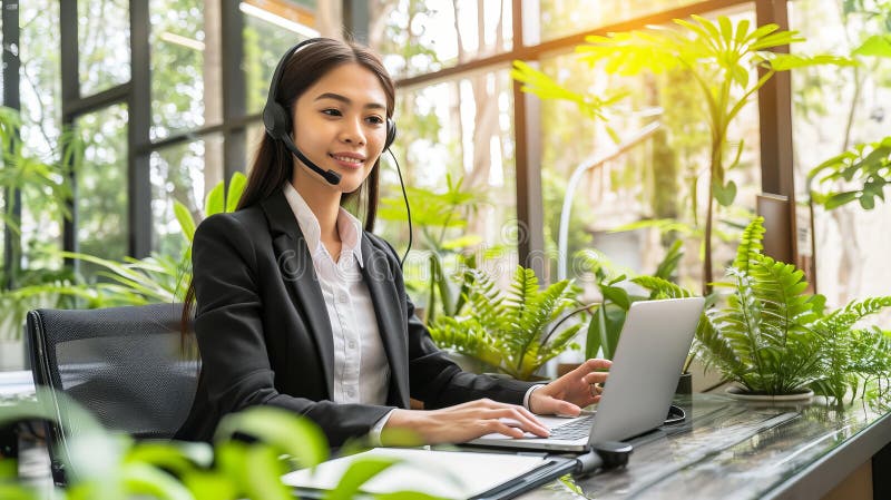 Friendly Indian Call Center Agent Wearing Headset Providing Exceptional Customer Support Stock ...
