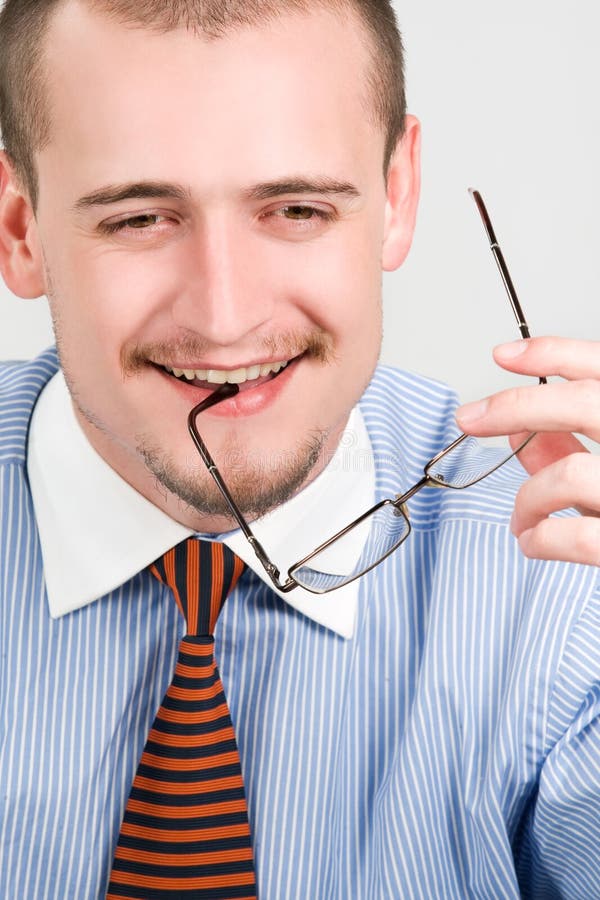Friendly Looking Manager Portrait Stock Photo - Image of shirt ...