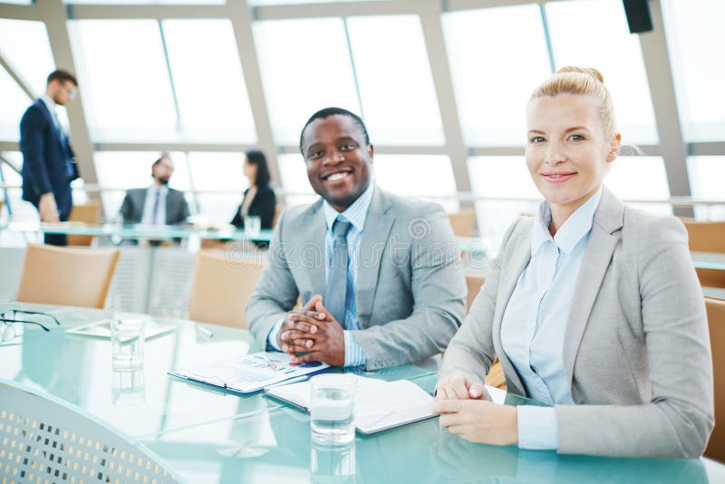 Friendly managers stock image. Image of multiethnic, executive - 70492275