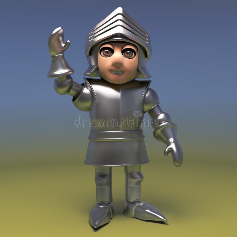 Brave Armour Clad Medieval Knight Holding Blank Banner Placard, 3d ... Brave Armour Clad Medieval Knight Holding Blank Banner Placard, 3d ...