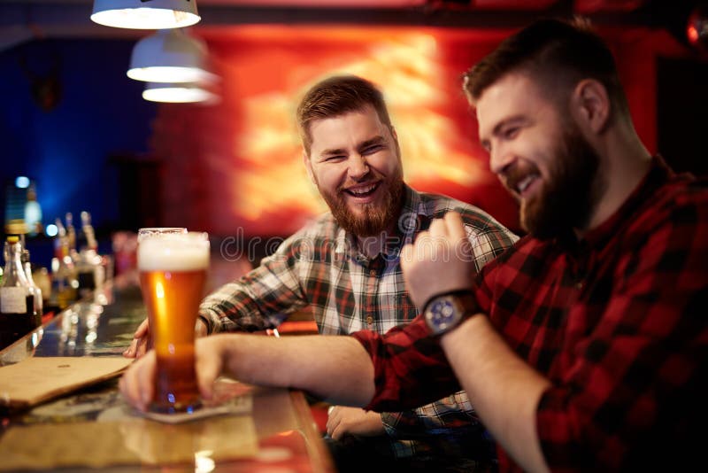 Friendly men stock image. Image of refreshment, caucasian - 73034795