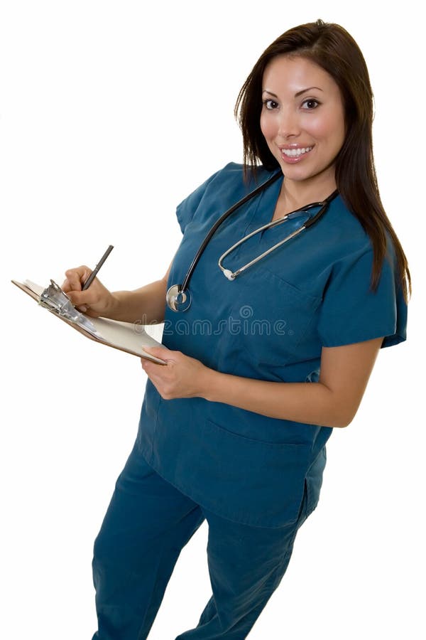 Nurse Holding Up Blank Chart Stock Image - Image of care, assistant ...