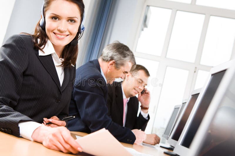 Friendly operator stock photo. Image of people, contact - 6006776