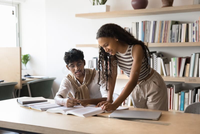 African American Black Students Peer Mentoring Stock Photos - Free ...