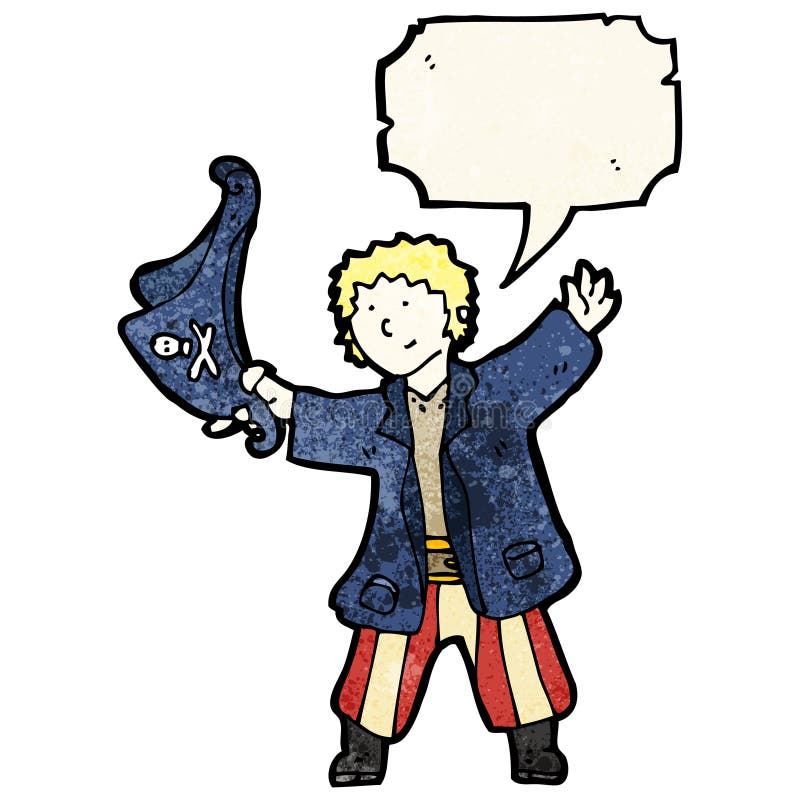 Friendly Pirate with Speech Bubble Cartoon Stock Vector - Illustration ...