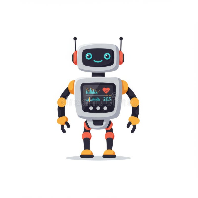 Friendly Pixel Art Robot Character Illustration Stock Illustration ...