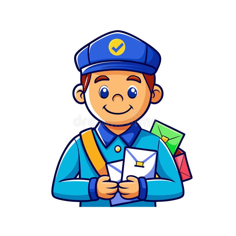 Friendly Postman Delivering Joy Stock Vector - Illustration of cartoon ...