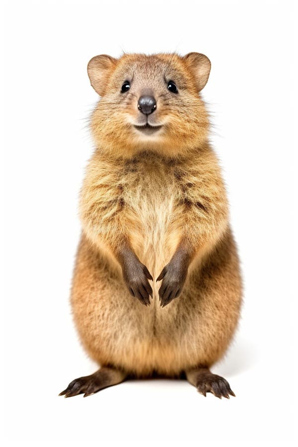 A Friendly Quokka on White Background. Generative AI. Stock ...