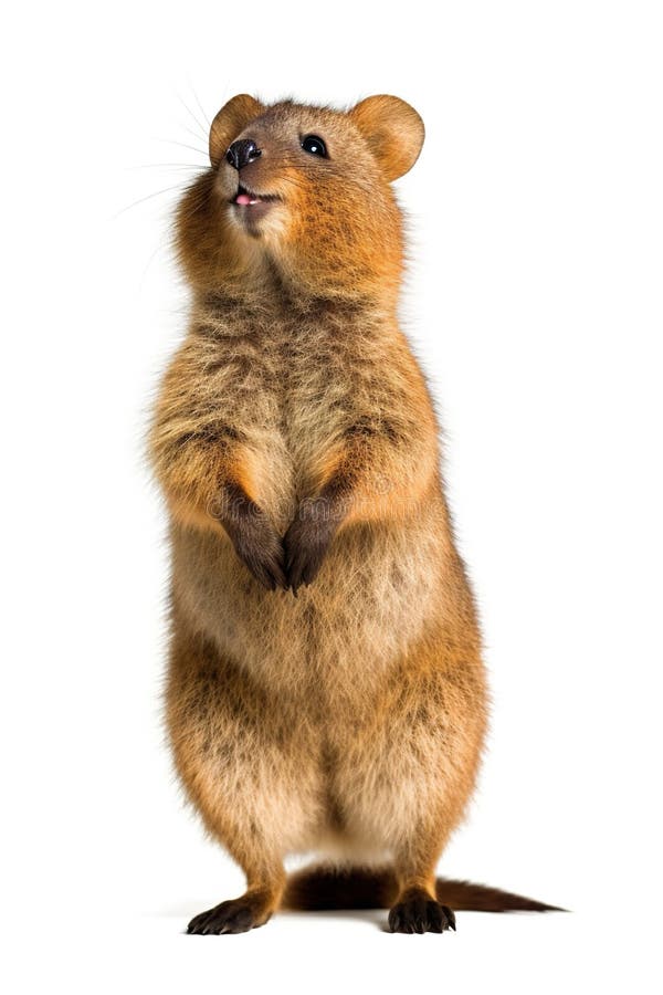 A Friendly Quokka on White Background. Generative AI. Stock ...