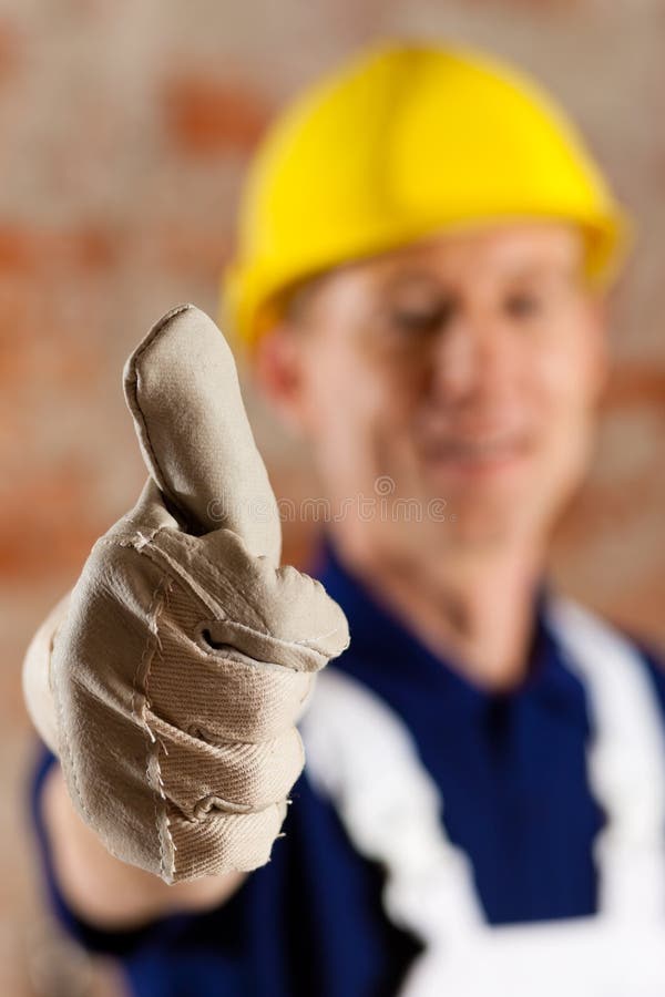 Friendly and Reliable Construction Worker Stock Image - Image of ...