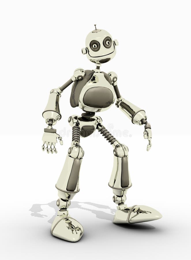 Mini robot finger point stock illustration. Illustration of friendly ...