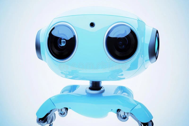 Robotic Device with Large Expressive Eyes Showcasing Futuristic Design ...