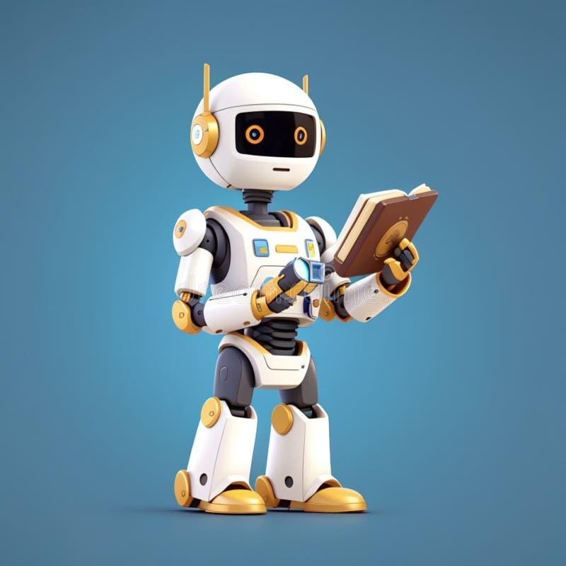 Friendly Robot Carrying Holy Book Al Quran (2) Stock Illustration ...