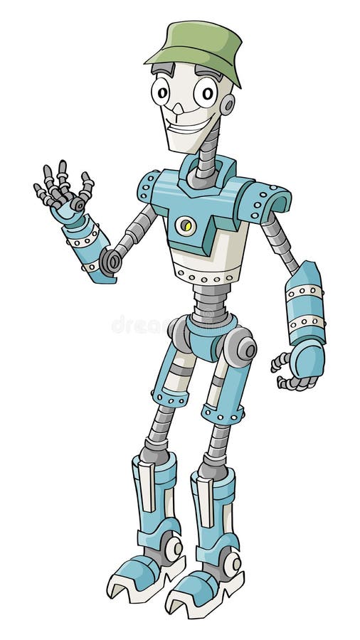 Friendly robot stock illustration. Illustration of artificial - 38734106