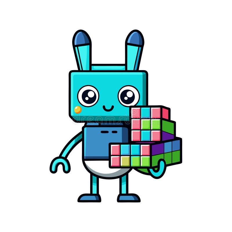 Friendly Robot Helping with Fun Stock Vector - Illustration of friendly ...