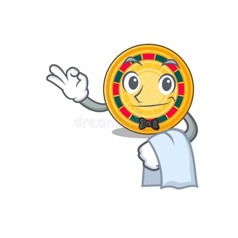 Friendly Roulette Character Stand As a Waiter Character Stock Vector ...