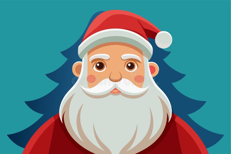 A Friendly Santa Claus Character with a Jolly Face Surrounded by ...