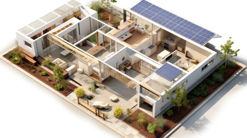 Friendly Schematic House Plan Stock Illustration - Illustration of ...