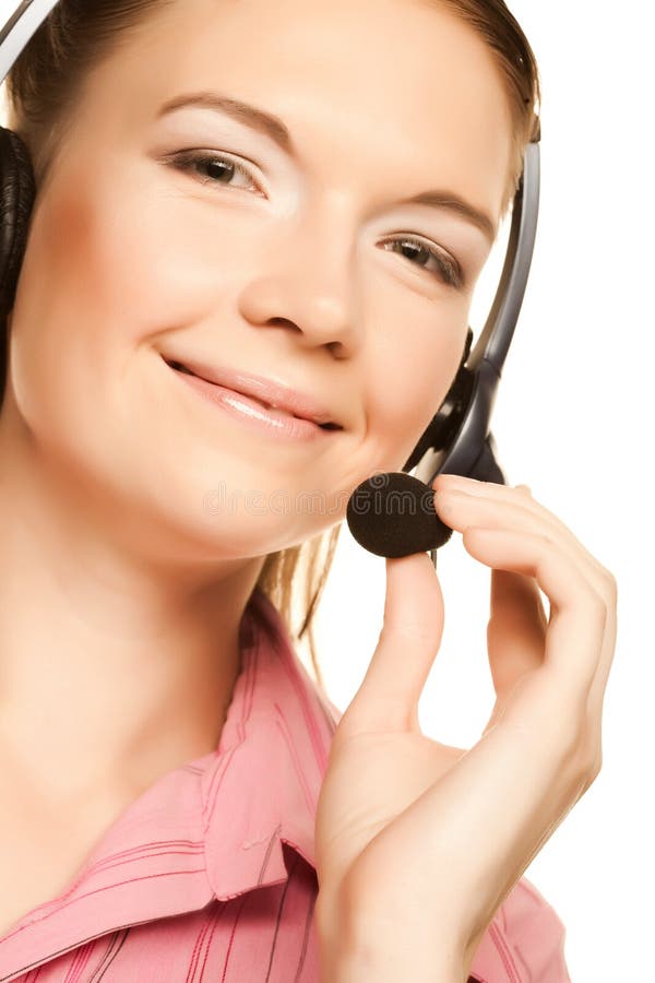 OPERATOR of a CALL CENTER stock image. Image of helpful - 1001105