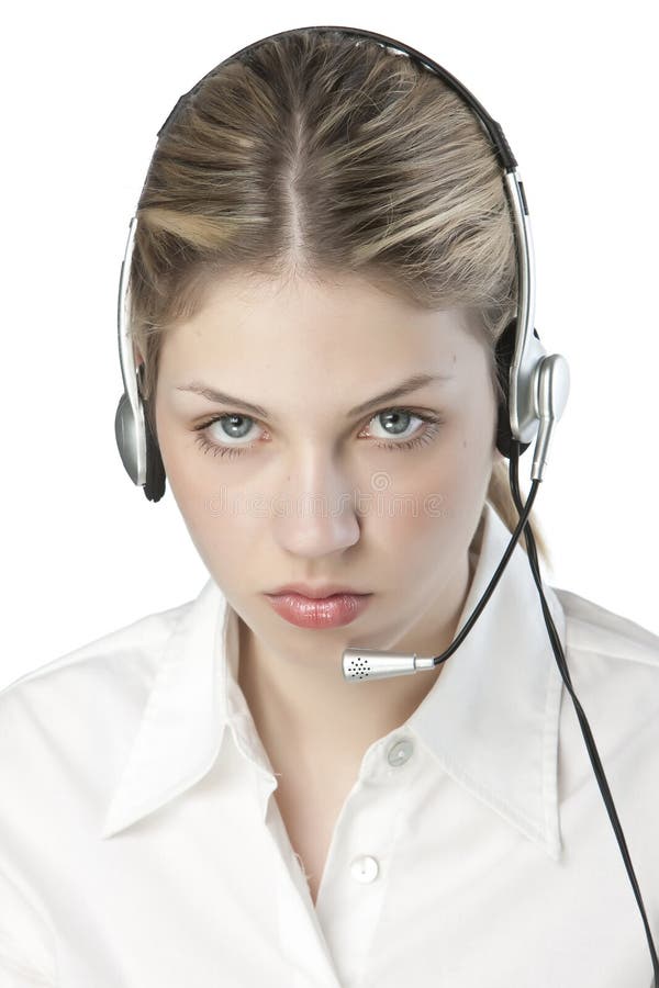A Friendly Secretary/telephone Operator Stock Image - Image of close ...