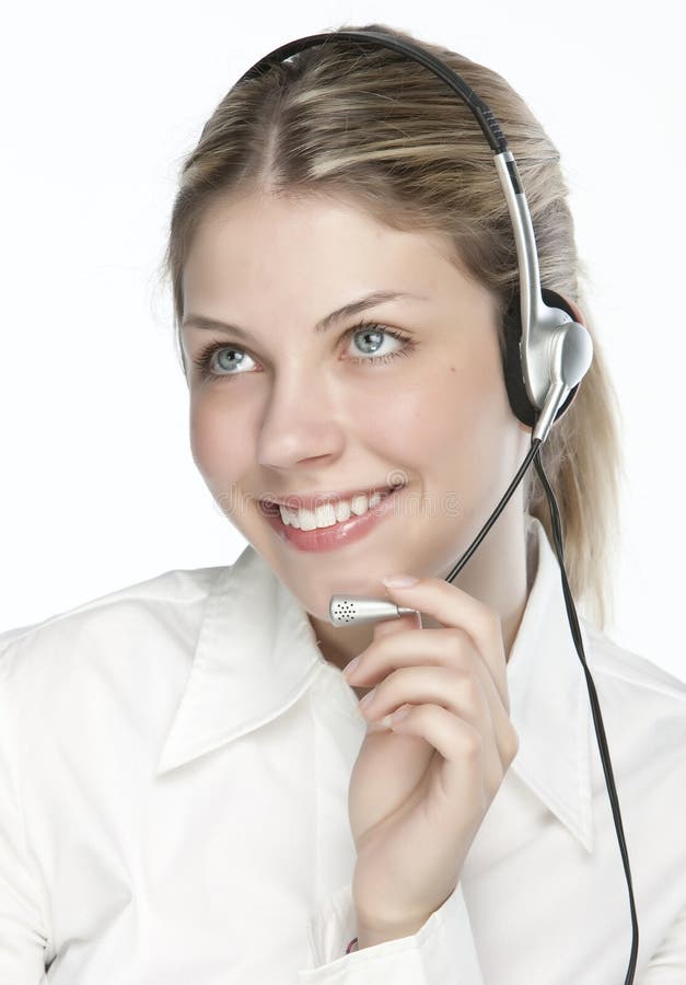 A Friendly Secretary/telephone Operator Stock Photo - Image of ...