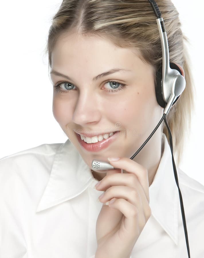 Secretary/telephone Operator Stock Image - Image of contact, kind: 17903897