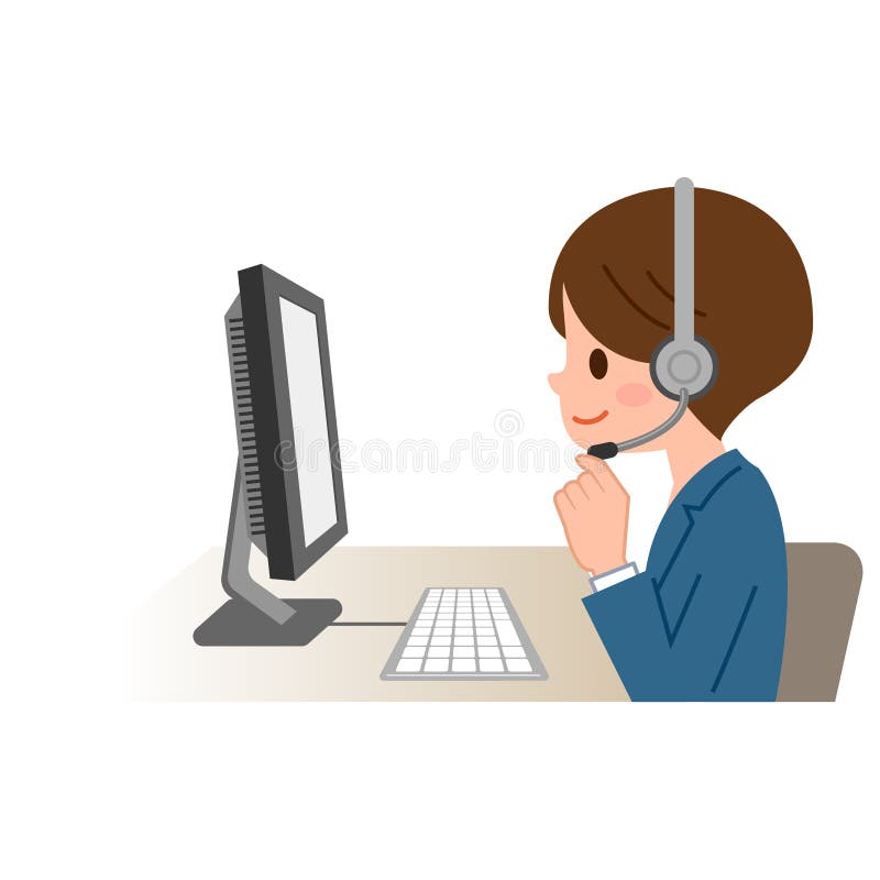 Friendly Service Agent Talking To Customer Stock Vector - Illustration ...
