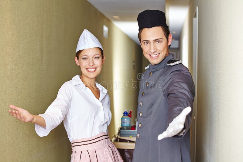 Friendly Concierge at Hotel Reception Stock Image - Image of service ...