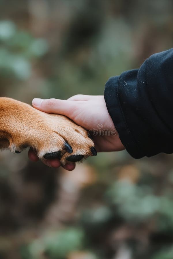 Friendly Smart Dog Giving His Paw Close Up Stock Photo - Image of care ...
