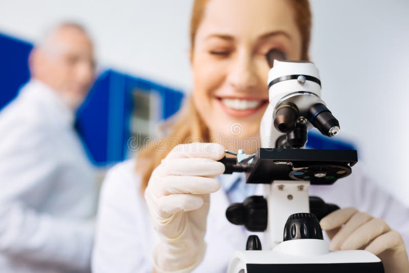 A microscope stage stock photo. Image of experiment, biology - 19963226