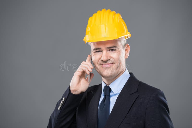 Friendly Smiling Architect or Structural Engineer Stock Image - Image ...