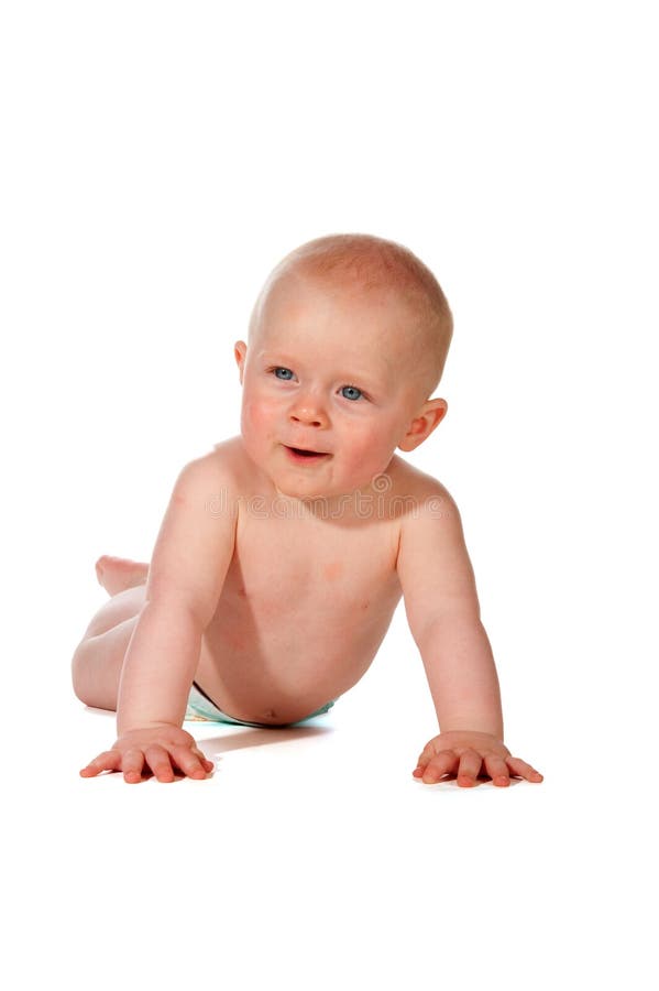 Friendly smiling baby stock image. Image of lovely, swaddling - 11416467