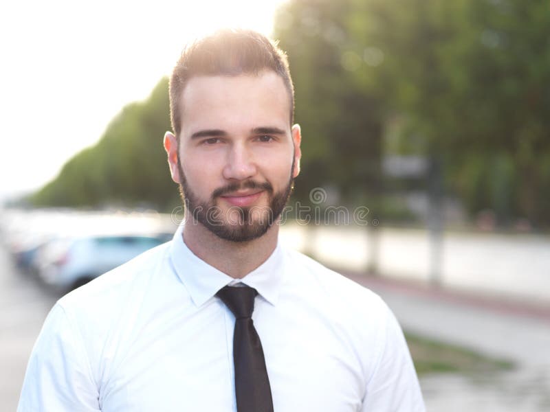 Friendly and Smiling Handsome Businessman Stock Image - Image of ...