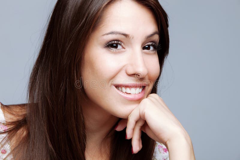 Friendly smiling woman stock image. Image of carefree - 25848809