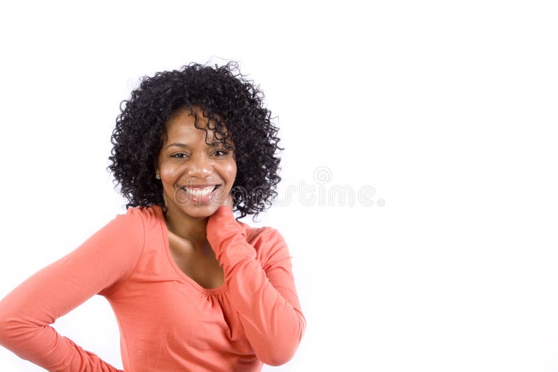 Friendly smiling woman stock image. Image of woman, casual - 8027591