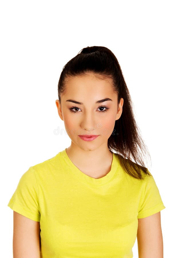 Friendly Smiling Young Woman. Stock Photo - Image of casual, natural ...