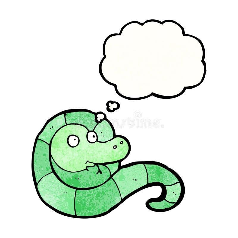 Friendly snake cartoon stock vector. Illustration of thought - 38043757