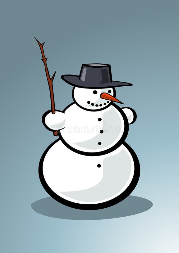 Friendly snowman stock illustration. Illustration of coldly - 7232024