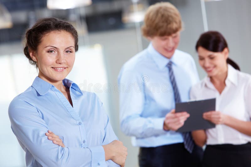 Friendly employer stock image. Image of applicant, positive - 30954705