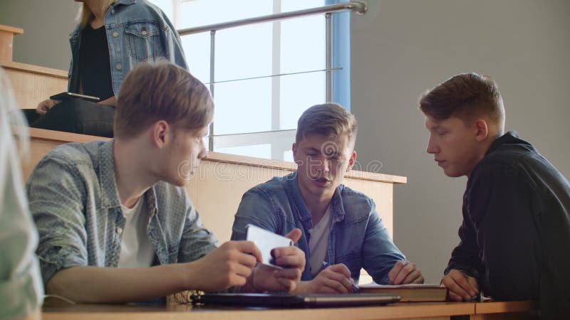 School Break in the Hallway a Lot of Students are Walking and Talking ...