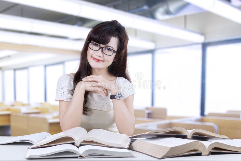 Friendly High School Student Smiling in Class Stock Photo - Image of ...