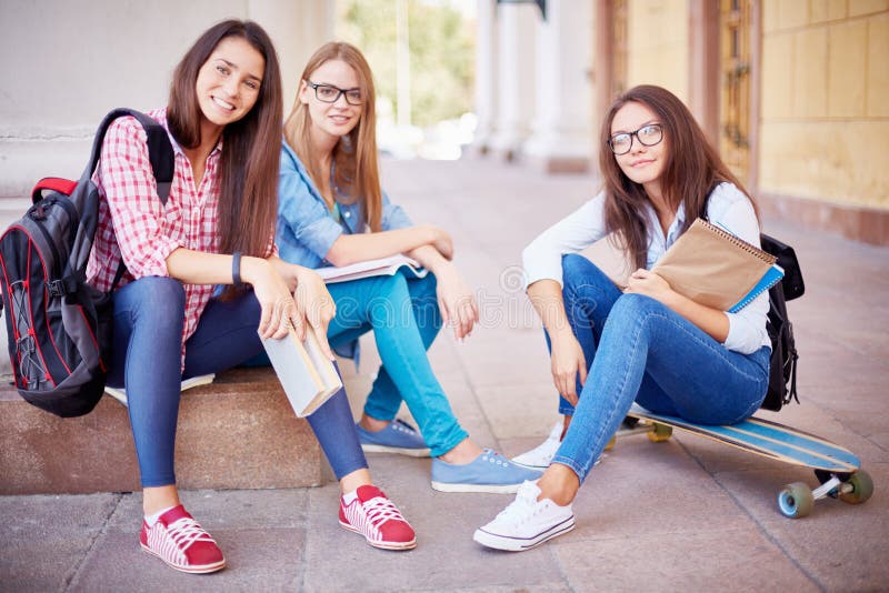 Friendly students stock photo. Image of casual, happy - 58876616