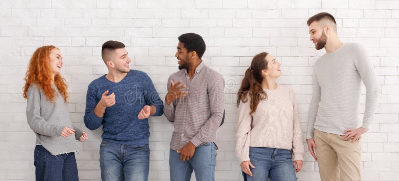 Friendly students stock image. Image of college, cheerful - 58242367