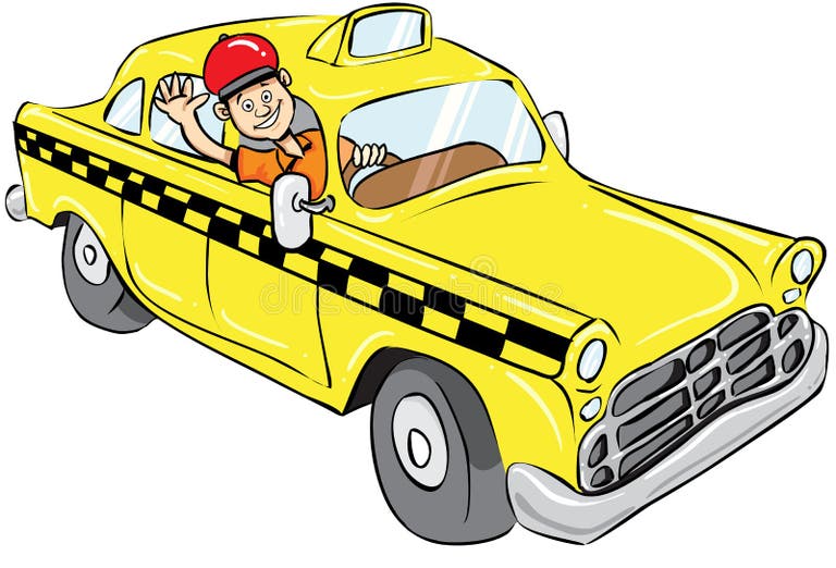 Friendly taxi driver stock illustration. Illustration of taxi - 27071210