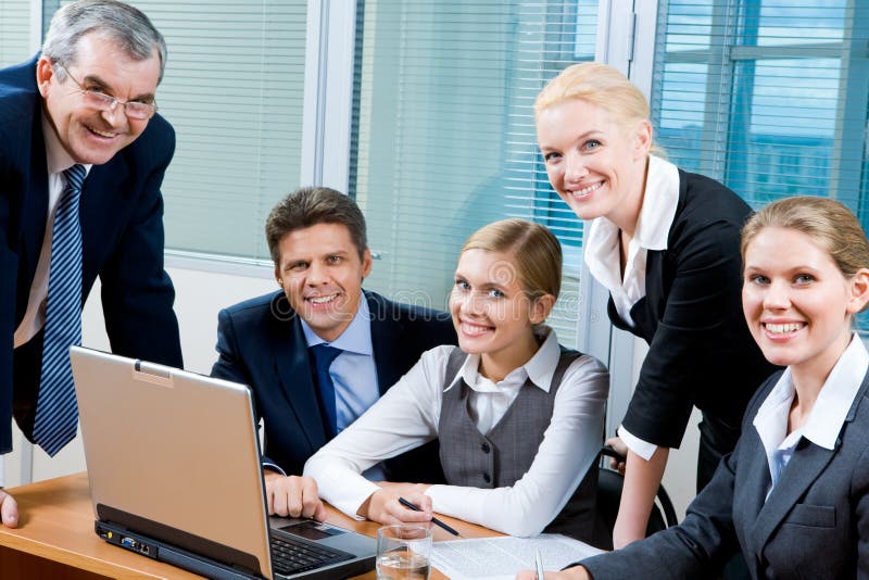 Friendly team stock photo. Image of indoors, female, adult - 11730598