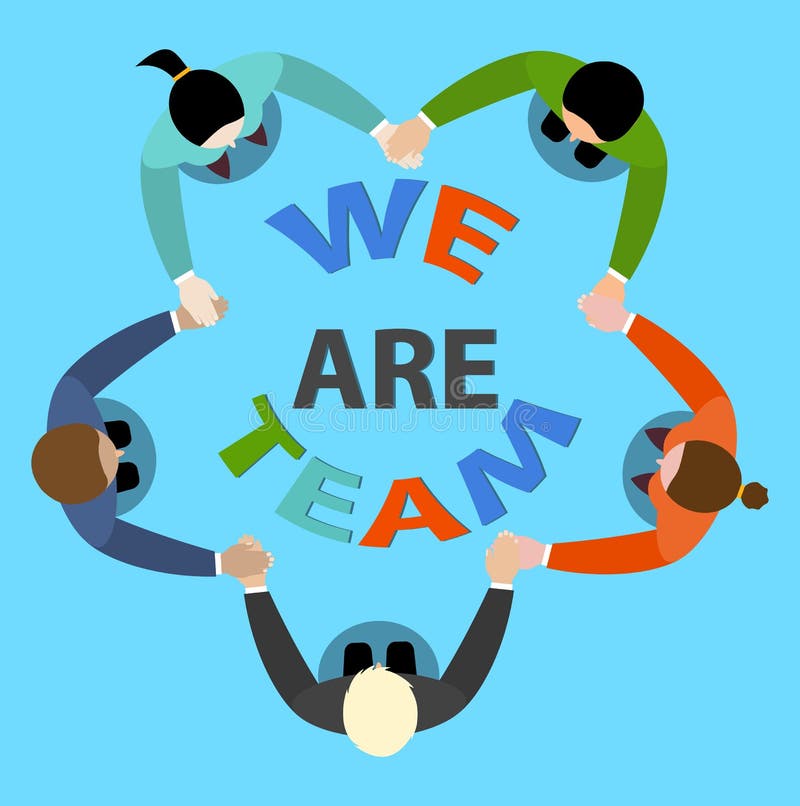 Friendly team circle hands stock vector. Illustration of fancy - 64030549