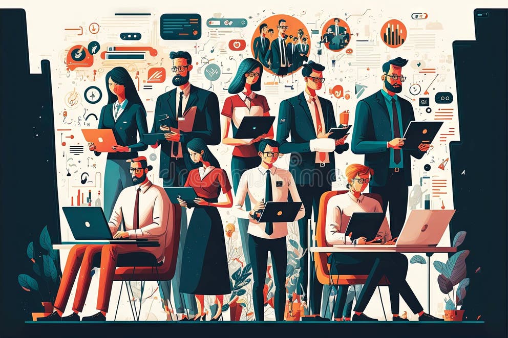 Friendly Teamwork in Promoting Well-coordinated Business Concept Stock ...