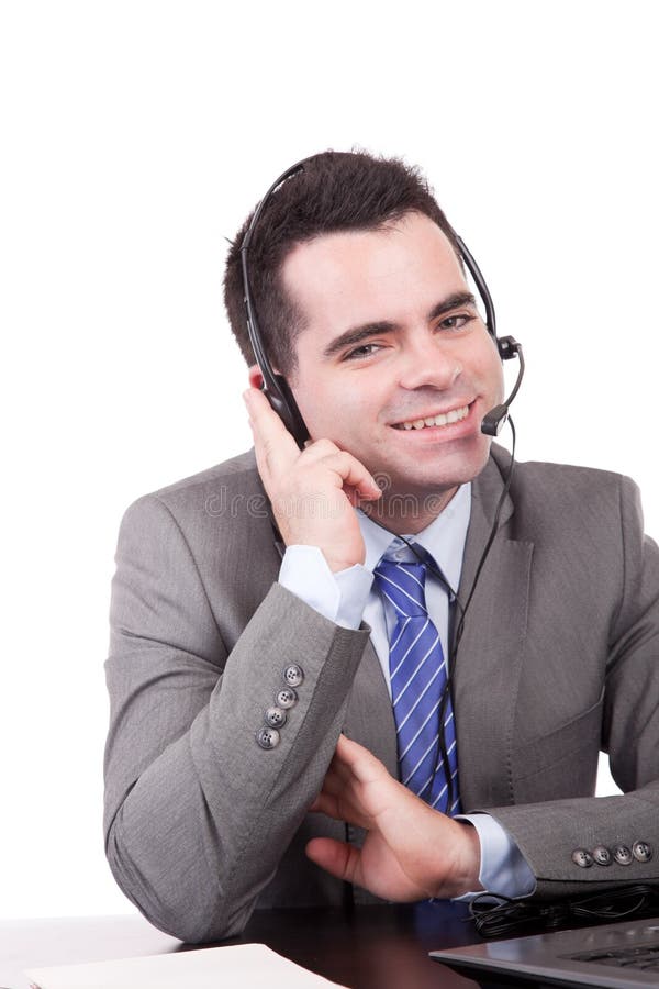 Friendly Telephone Operator Stock Photo - Image of helpful, customer ...
